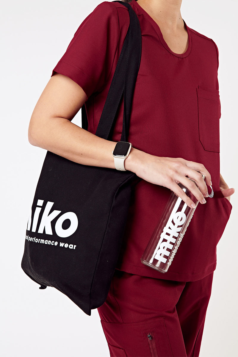 miko Black Canvas Tote Bag